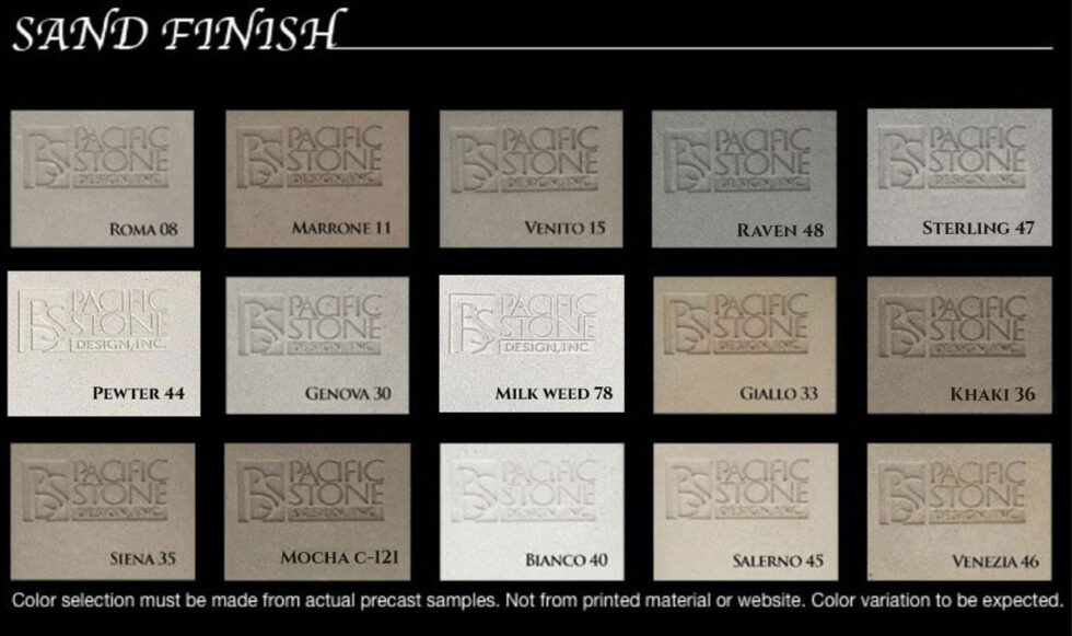 Colors & Textures - Pacific Stone Design, Inc.